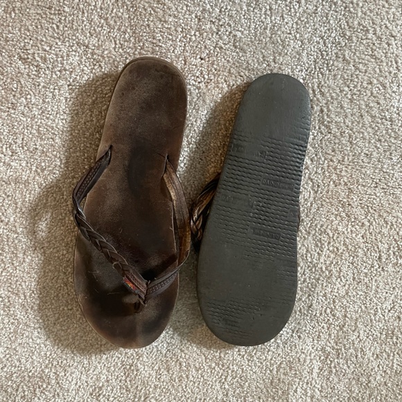 Shoes | Well Worn Womens Rainbow Braided Strap Sandals Sz 75 | Poshmark